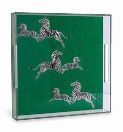 Zebra Green Tray – leranthouston